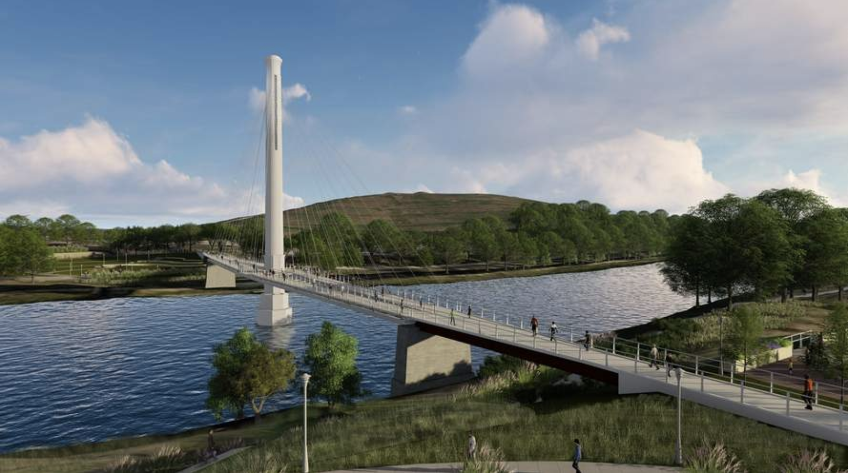 Pedestrian Bridge Aims for Iconic Status in Cedar Rapids | Planetizen News Pedestrian Bridge Aims for Iconic Status in Cedar Rapids | Planetizen News